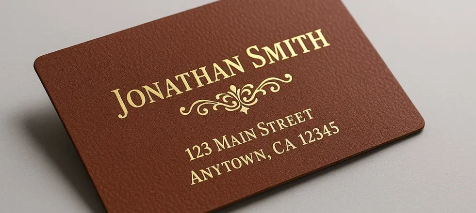 Velvet-laminated business card in Dubai | Printing business cards with ...